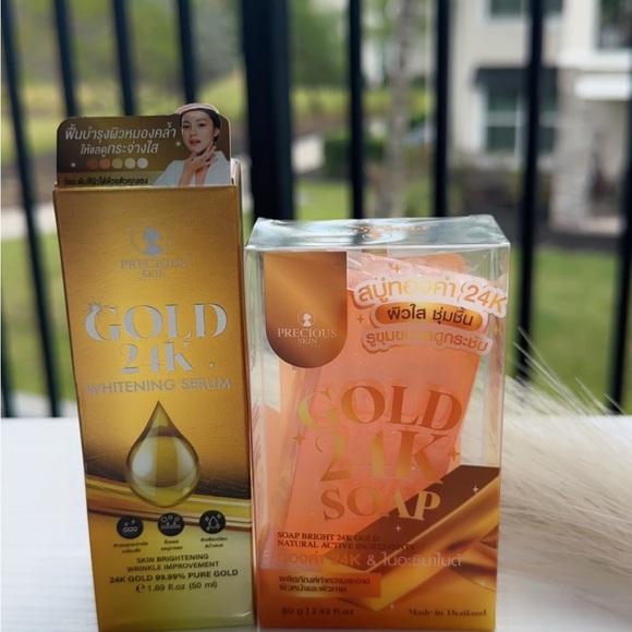 Bath & Body | Gold 24k Whitening Serum And Soap Set | Poshmark